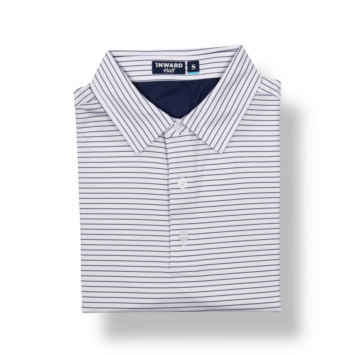 The Pin Stripe Performance Polo – Inward Half