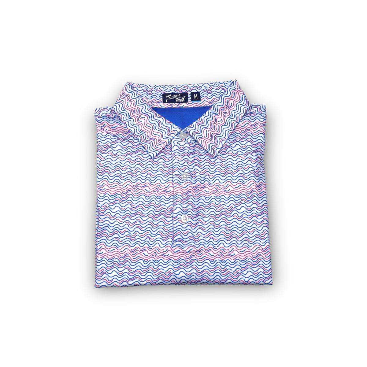The Electric Wave Pattern Performance Polo – Inward Half